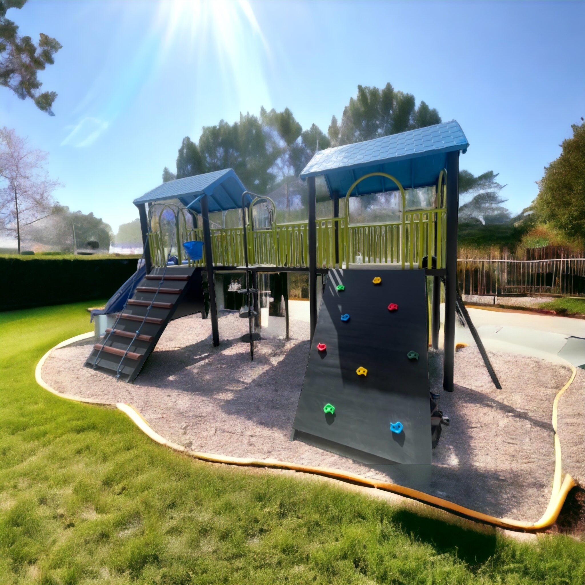 Double Hut with Slide and Bridge in Lahore, Karachi, Islamabad, Pakistan